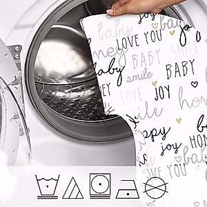 Boppy Nursing Pillow Original Support, Baby Love Black White Gold, Ergonomic Nursing Essentials for Bottle and Breastfeeding, Firm Fiber Fill, with Removable Nursing Pillow Cover, Machine Washable