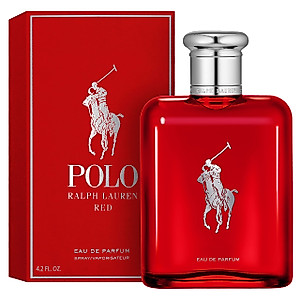 RALPH LAUREN FRAGRANCES Polo Red - Eau de Parfum - Men's Cologne - Woody & Spicy - With Ginger, Sage, and Cedarwood - Medium Intensity - 4.2 Fl Oz