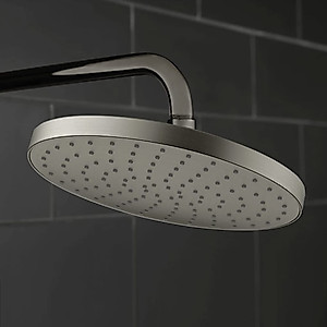 Fontana Deauville Round Rain Shower Head With Masterclean Spray Face In Polished Vibrant Brushed Nickel Finish (10 Inch)