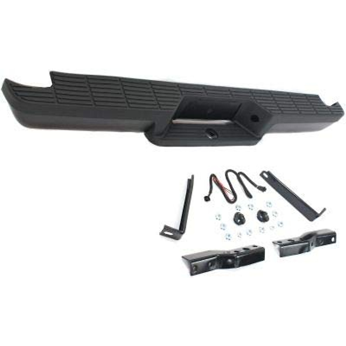 Evan Fischer Step Bumper Compatible with 1993-2011 Ford Ranger Assembly Powdercoated Black Steel Hitch Style Fleetside