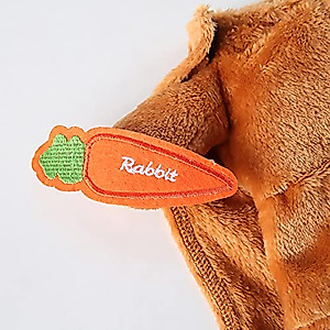 Alidamo Dog Costume Halloween Shirt for Pet Cat Puppy Christmas Turkey Clothes Outfits Brown Rabbit Small