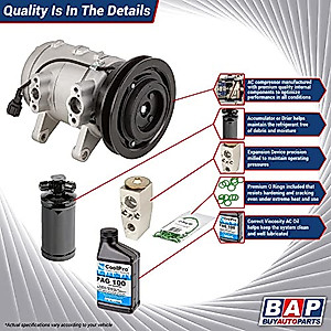 AC Compressor & A/C Kit For Chevy GMC Pickup Suburban K5 Blazer Jimmy - Later Model Square Body w/Gas Engine - BuyAutoParts 60-81936RK New