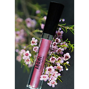Aromi Sugared Mauve Metallic Liquid Lipstick, Purple Pink Lip Color with Shimmery Finish, Raspberry Mulberry Lipstick, Long-Lasting, Smudge Proof (Sugared Mauve)