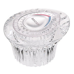 Moen 98039 Chateau Acrylic Knob Handle Replacement Kit for Single-Handle Tub/Shower, Clear