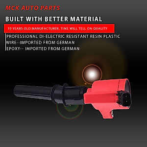 MCK 8 pcs Racing Ignition Coil Pack + 8 Platinum Spark Plug Compatible With Mercury Ford Lincoln E-150 E-250 F-150 F-250 Explorer Expedition Mustang Navigator Grand Marquis Mountaineer 00-11 FD503