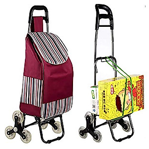 Collapsible Folding Wagon, Shopping Trolley, Folding Shopping Cart on Wheels Large and Lightweight Utility Trolley with Swivel Front Wheels,Detachable