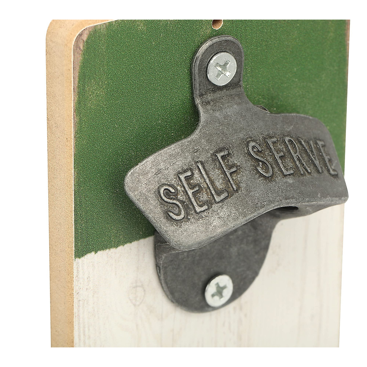 John Deere Wall Bottle Opener - Vintage John Deere Bottle Opener Made with Wood and Cast Metal - Nothing Runs Like a Deere