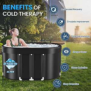 XXL Large Oval Ice Bath Tub for Athletes - 102 Gallons Cold Plunge Tub for Post-Exercise Recovery, Portable Bathtub Adult, Suitable for Family Gardens, Gyms, Arena, and Cold Water Therapy Training