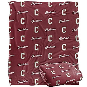 College of Charleston Cougars Blanket, 36"x58" Logo Pattern, Silky Touch Super Soft Throw
