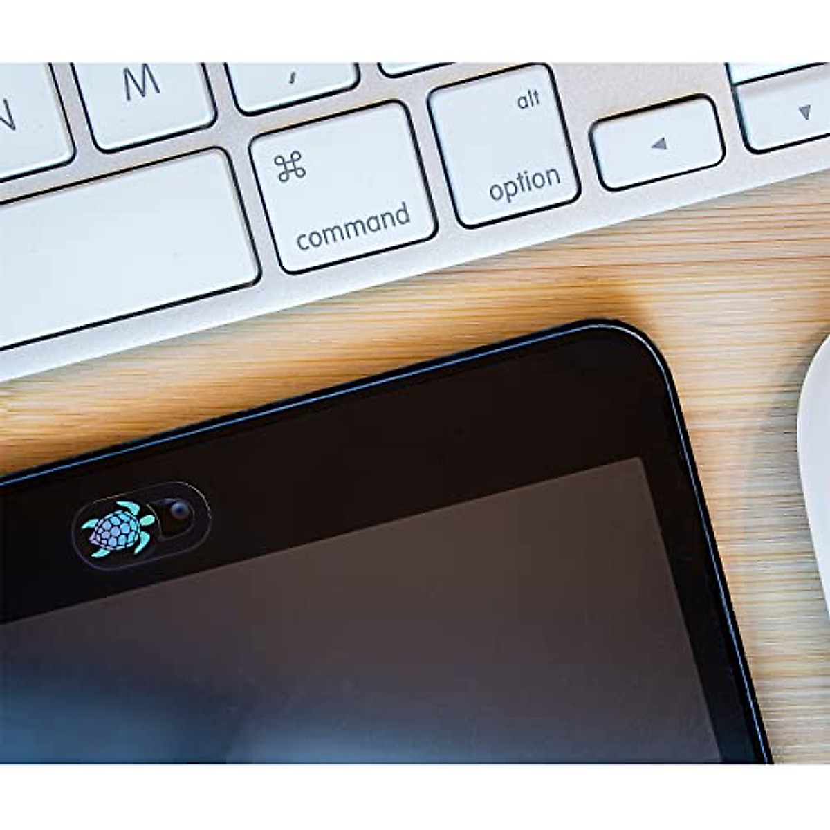 Veekyvicky Laptop Camera Cover Slide Webcam Cover for Privacy Fits for Mini PC, PC, Surface, Tablet, Desktop Computer, Smart Phone - 3 Packs, Ocean