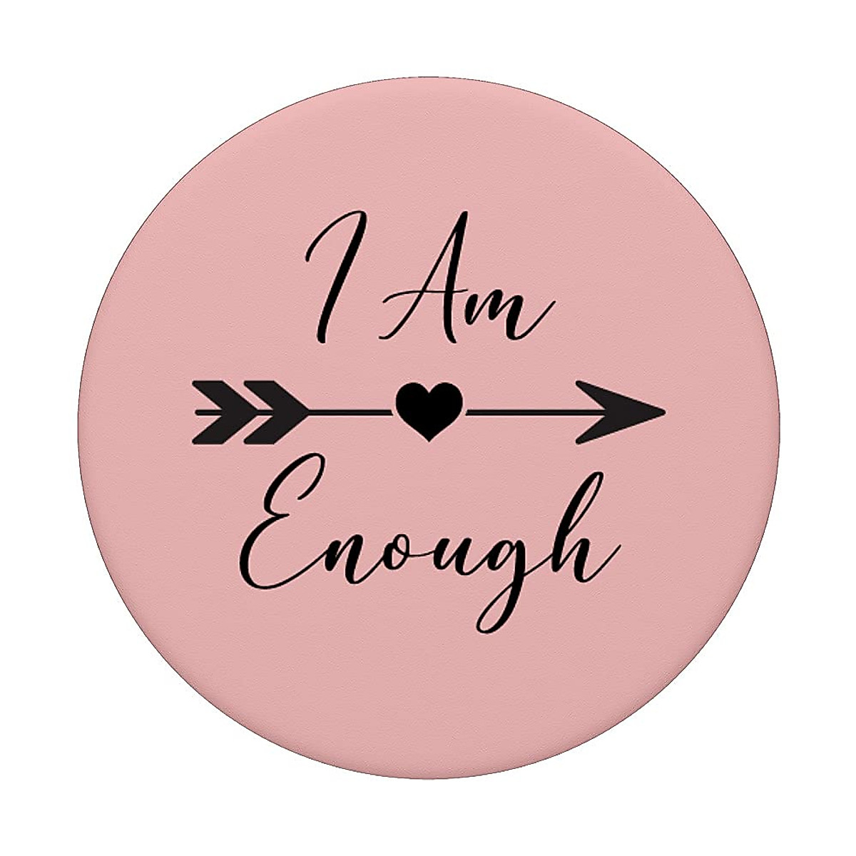 I Am Enough Faith - Motivational Inspirational Quotes Pink PopSockets Swappable PopGrip