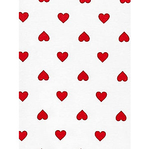 Simple Joys by Carter's Baby Toddler 3-Piece Snug-fit Cotton Holiday Pajama Set, Red Stripe/White Hearts, 4T