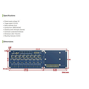 Coowell Raspberry Pi 8 Channel Relay Module HAT for Raspberry Pi 4B+ 4B 3B+ 3B 2B+ Zero W WH Jetson Nano Help The Pi to Control Home Appliances