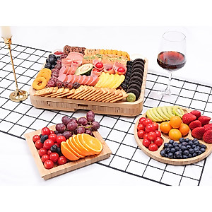 Charcuterie Boards Cheese Boards Set with Knife Set for House Warming Gifts New Home Decor, Anniversary Birthday & Wedding Gifts for Couple, Bridal Shower Gift for Women