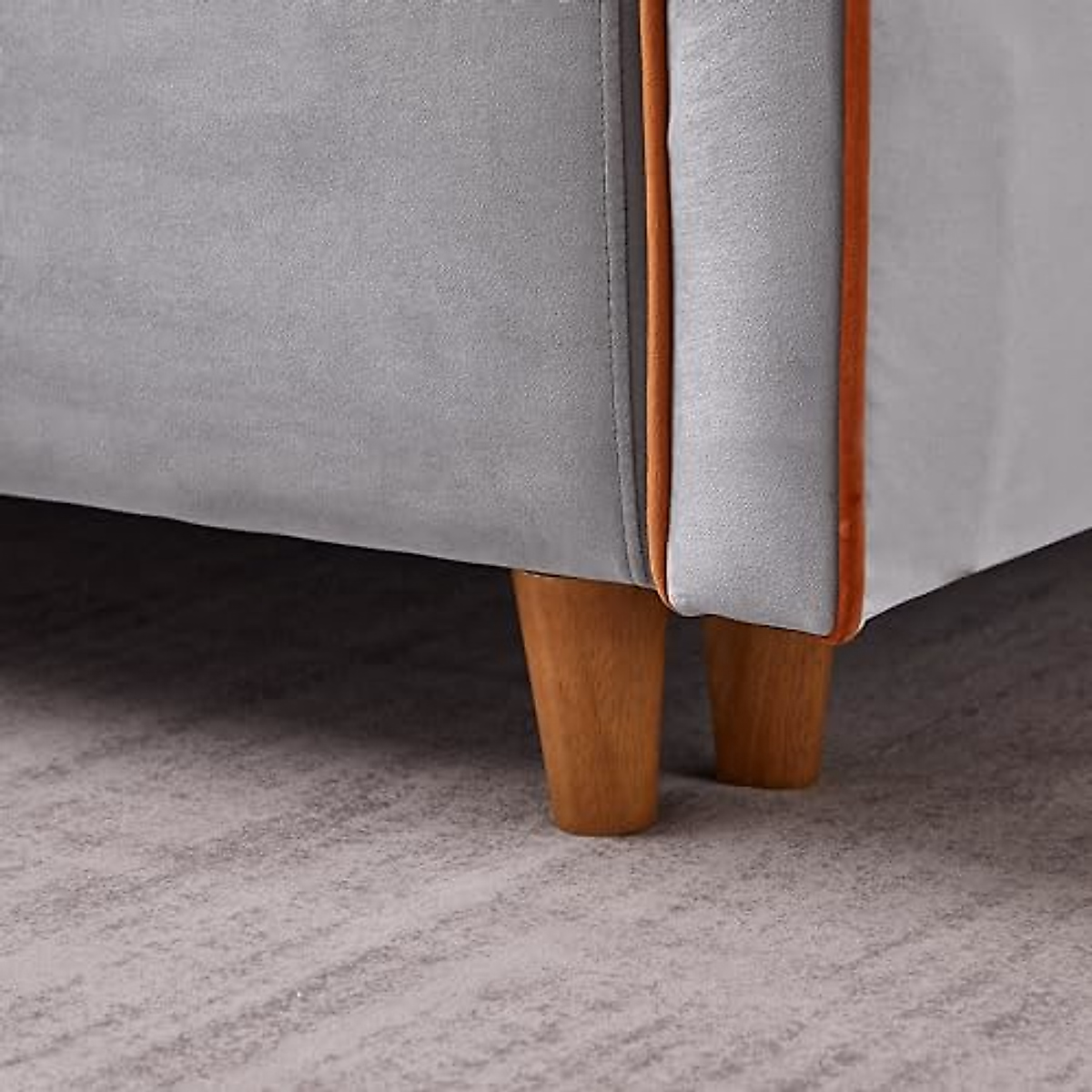 Hombay Velvet Convertible Sleeper Sofa Bed, Pull-Out Folding Couch Loveseat with Storage and Pillows for Living Room Bedroom Office (Gray)