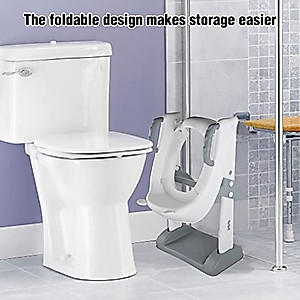 MorTime Potty Training Seat with Step Stool Ladder, Adjustable Height Potty Training Toilet with Non-Slip Soft Pad and Safe Handles, Collapsible Toddler Toilet for Toddler