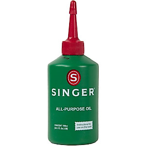 Singer All Purpose Sewing Machine Oil, 3.38-Fluid Ounce, and 10 Counts of Singer Sewing Machine Needles 2020 Red Band Size 14/90 Bundle with Inceler Brand Plastic Bobbin