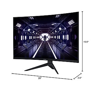 SAMSUNG 32" FHD 1080p Odyssey G3 Ultrawide Gaming Monitor, 1500R Curved Display, 165Hz, 5ms, AMD FreeSync Premium, Borderless Design, Eye Saver Mode, Black (LC32G35TFQNXZA)