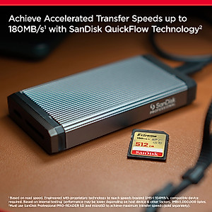 SanDisk 512GB Extreme SDXC UHS-I Memory Card - C10, U3, V30, 4K, UHD, SD Card - SDSDXVV-512G-GNCIN