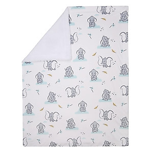 Lambs & Ivy Dumbo Baby Blanket - White, Animals, Disney, Elephant