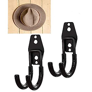 Cowboy Hat Holder/ Wall Mounted Hat Display/ Cowboy Hat Organizer/ Cowboy Hat Rack/ Motorcycle Helmet Holder/ Cowboy hat hanger/ Wall Mount Hat Rack/ Cowboy Hat Display & Storage Hanger, No Hat, 2-Pcs