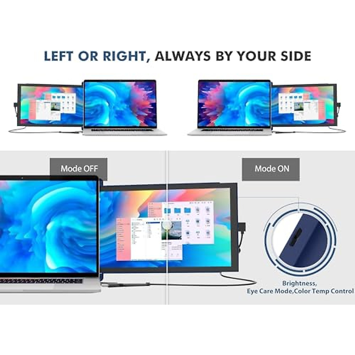 Duex Max DS Mobile Pixels (2024 Version) 14.1" Portable Monitor, FHD 1080p Laptop Screen Extender HDMI Laptop Monitor USB C Plug and Play,Windows/Mac/Linux/Switch/Android Compatible