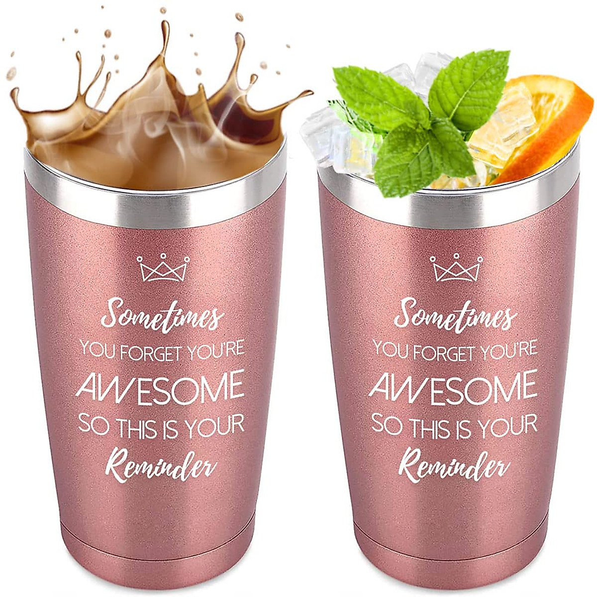 MOSAJOY Sometimes You Forget That You are Awesome - Thank You Gifts, Funny Birthday Cup Inspirational Gifts for Women, Men, Coworker, Friends Insulated 20ozTumbler