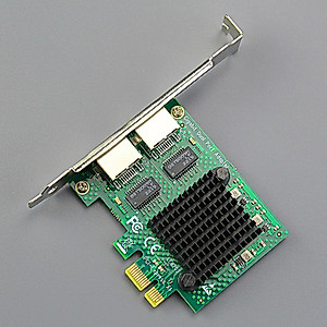GLOTRENDS LE8202 2-port Gigabit PCIe Ethernet Network Card, 2 x RTL8111H Chip, 2 x RJ45 LAN Port, PCIe X1 Installation