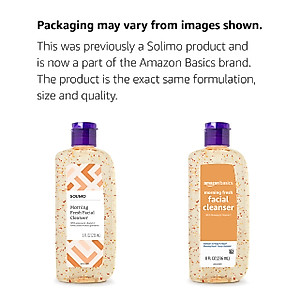 Amazon Brand - Solimo Morning Fresh Facial Cleanser with Ginseng and Vitamin C, 8 fl oz