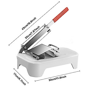 Frozen Meat Slicer - Goldocean Stainless Steel Meat Cutter Beef Mutton Roll Manual Meat Slicer for Hot Pot BBQ Food Vegetable Medicinal Materials Slicer Slicing for Home Cooking