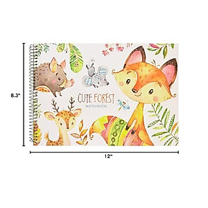 MEMX Sketch Book for Kids, 8”X11.5” 100 Pages(110gsm), Spiral Bound Artist Sketch Pad, Durable Acid Free Sketchbook for Painting, Sketching or Doodling, Best Gifts for Drawing Boys and Girls, White