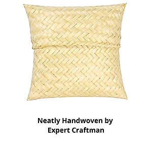 FOREVER 1 – Sticky Rice Basket 4(3.5) x 4(3.5) In., Kratip Bamboo Steamed Sticky Rice Container, Thailand Handmade Serving Basket, Original Bamboo Color, Thai and Laos Flat Kratib for Home, Restaurant