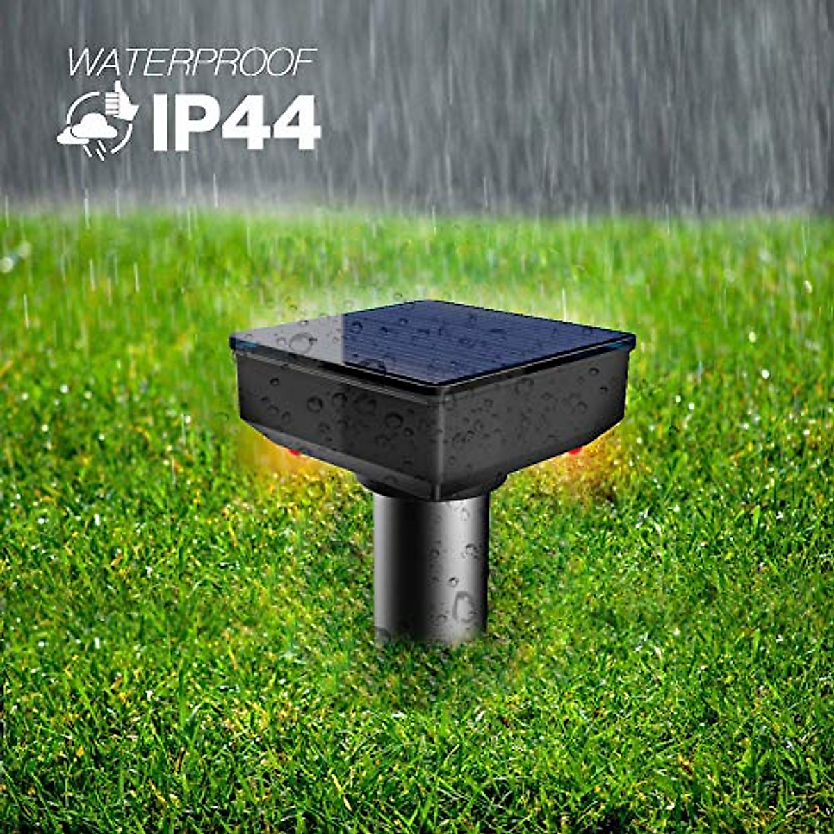 Winpest Snake Away Repellent Safe for Dogs, Solar Powered Snake Repellent for Yard, Get Rid of Snakes Snake Gone - 2 Pack