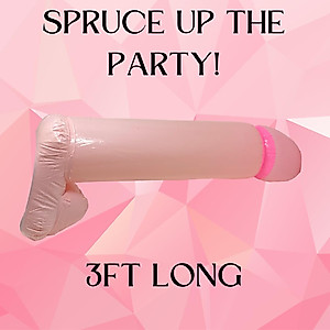 Bachelorette Party Inflatable Penis | Blow Up Penis | Great Gift for Bridesmaid and Whole Wedding Party | Decoration and Entertainment for Bride to Be and Bachelorette Party