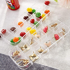 Lonkiktik 12 Grids Separated Cap Clear Empty Container Storage Case Box For Nail Rhinestones beads Organizer