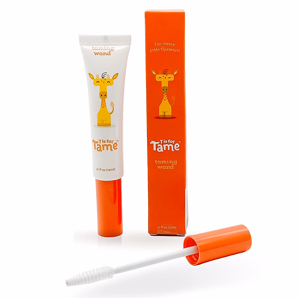 T is for Tame Hair Taming Wand for Flyaways, Frizz - Natural & Vegan Kids Haircare Styling Wand - Slick Back Smoothing Stick for Baby & Toddler - Anti-Frizz, Flyaway Hair Tamer - 1 Pack