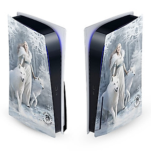 Head Case Designs Officially Licensed Anne Stokes Winter Guardians Art Mix Matte Vinyl Faceplate Sticker Gaming Skin Case Cover Compatible with Sony Playstation 5 PS5 Disc Edition Console