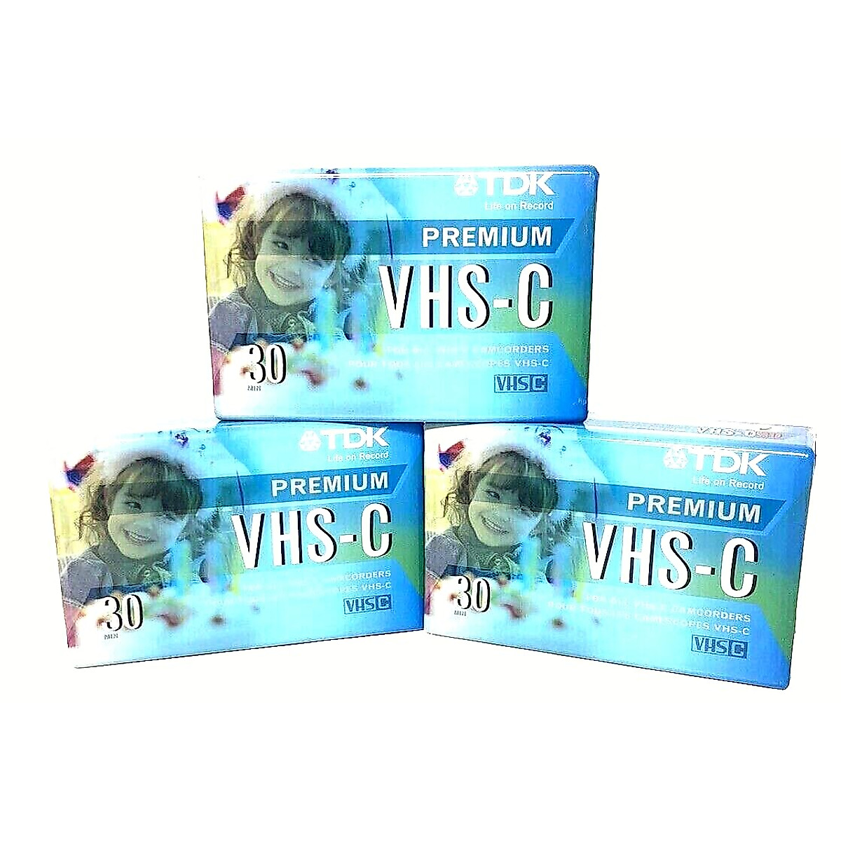 TDK 3-Pack of 30 Minute VHS-C Camcorder Tapes (TC-30HG)