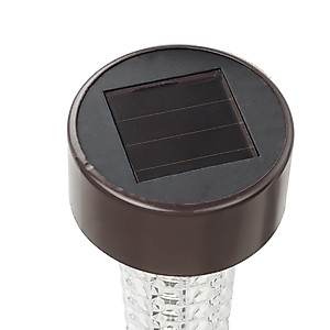 Pure Garden 50-175 Bronze Solar Powered Lights (Set of 6)-LED Outdoor Stake Spotlight Fixture for Gardens, Pathways, and Patios, 14.25” (H) x 2” (L) x 2” (W)