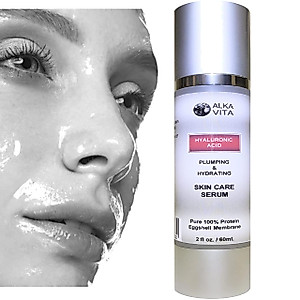 Hyaluronic Acid Protein Skin Serum Plumping Hydrating Cosmetology Professional Grade 2 Fl Oz. By ALKA VITA