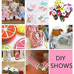 7Pcs 20" x 20" Cotton Fabric DIY Making Supplies Quilting Patchwork Fabric Fat Quarter Bundles DIY for Quilting Patchwork Cushions Cotton Fabric for Patchwork (20" x 20", Orange)