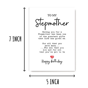 To My Stepmother - Stepmother Birthday Card - Stepmother Is The Greatest Gifts In My Life - Birthday Card For Stepmother - Gift For Stepmother Card