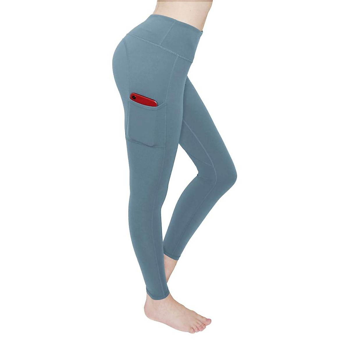 Top Products Yoga Pants for Women with Pockets (Dusty Blue,L)