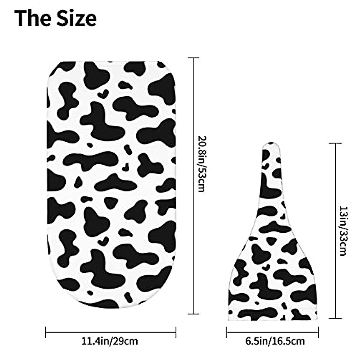 Belinyo Cow Print Newborn Swaddle Set Baby Receiving Blanket with Beanie Hat Infant Sleeping Bag for Girls Boys, One Size