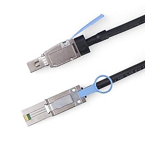 SFF-8644 to Mini SAS SFF-8088 HD Cable, 6Gbps External 26Pin SAS2.0 Hybrid Cable Attached SCSI for Raid Systems, DataCenter, Servers, Workstations and Desktops, 100-Ohm, 2-Meter(6.6-ft)
