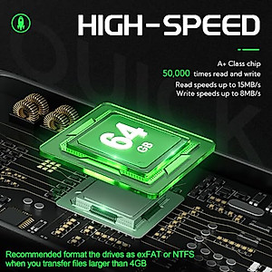 64GB Flash Drive 10 Pack USB Flash Drives Thumb Drive High Capacity USB 2.0 Memory Stick 64 GB Jump Drive Pen Drive Zip Drive High Speed for Data Storage