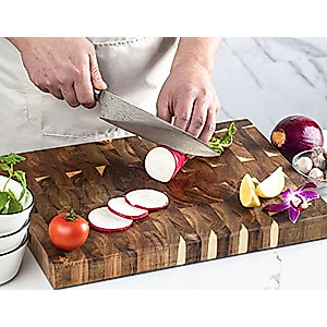 Kitory Heavy Duty Cutting Boards - Large Size Acacia Wood Board Corrosion Resistance High Toughness - Ultra Thick Kitchen Cutting Board - Ideal for Chopping Bones, Cutting Meat, Vegetables, Fruits