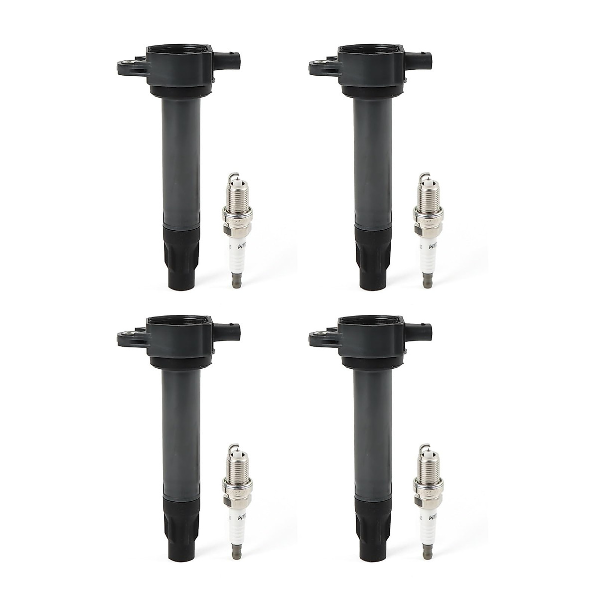 4pcs 12V Ignition Coils & 4pcs Iridium Spark Plugs Fit For Dodge Journey & Jeep Compass 2L 2.4L UF557 C1587, UF557 IC637 GN10346