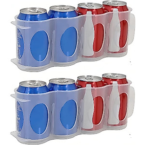 2 Pack Soda Can Dispenser for Refrigerator，Soda Can Organizer ，Can Organizer for Refrigerator