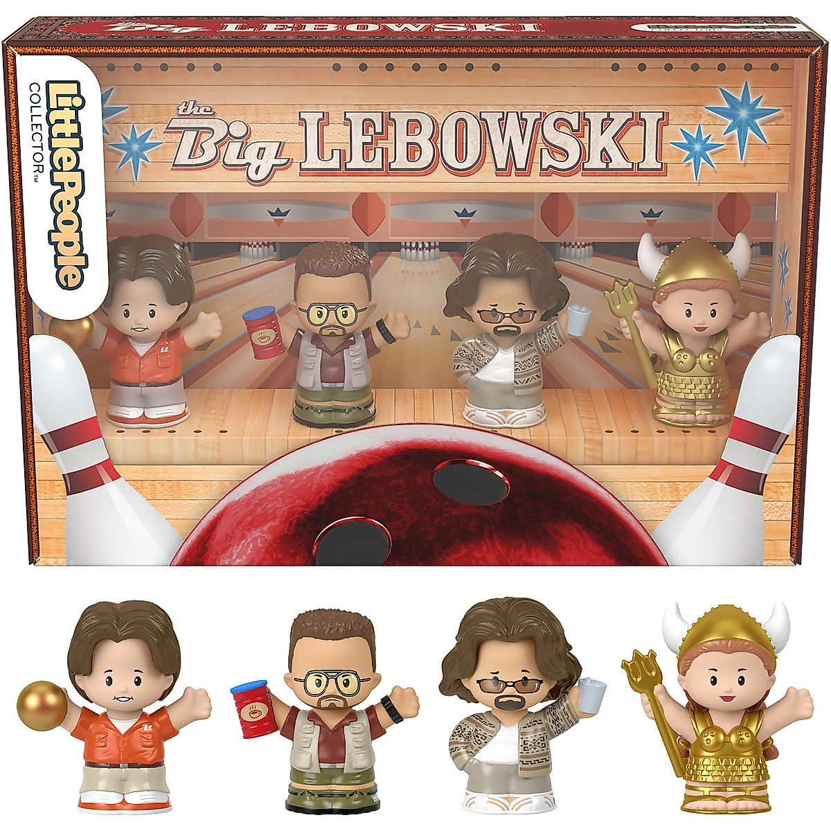 Little People Collector The Big Lebowski Special Edition Set in a Display Gift Box for Adults & Fans, 4 Figures